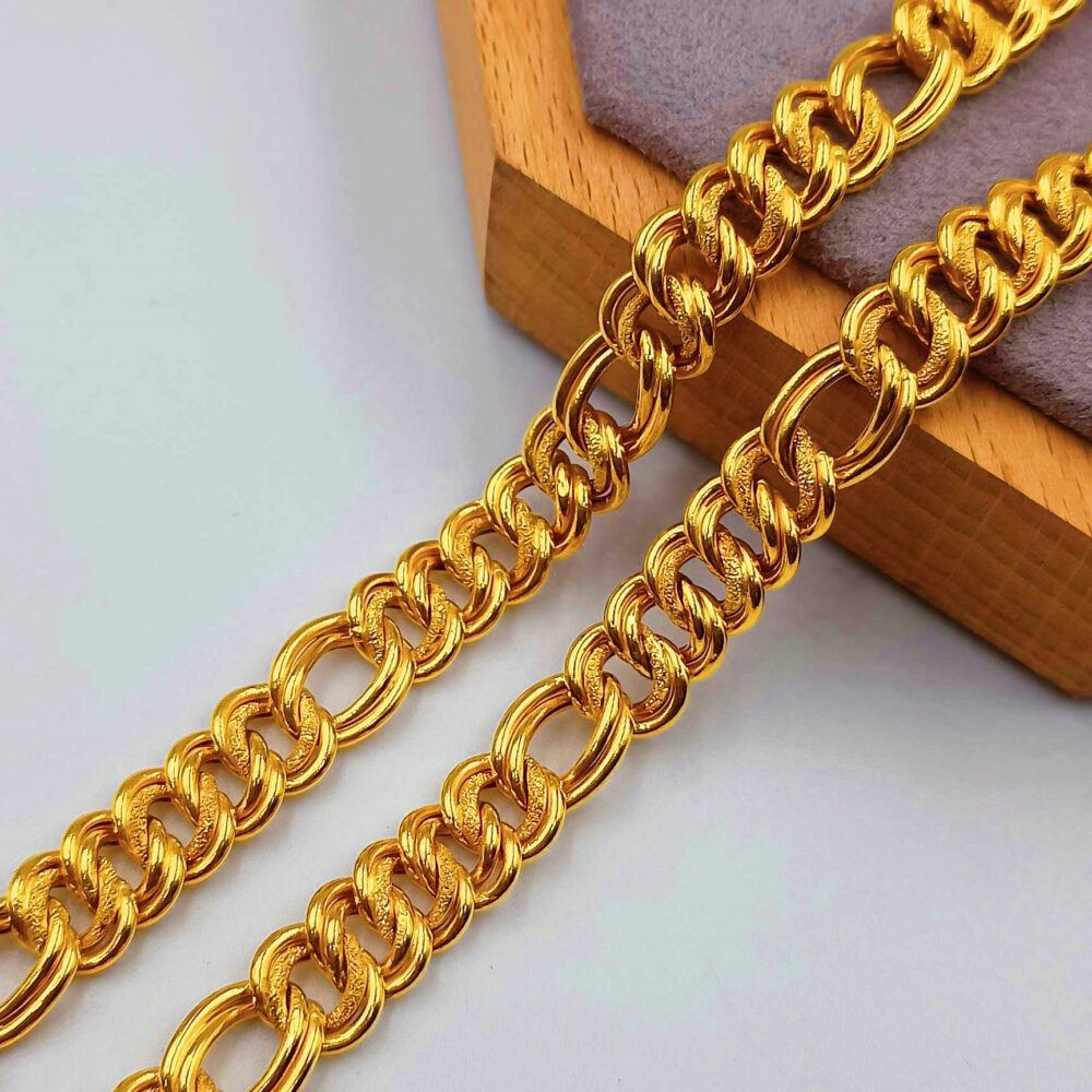 916 Gold Chunky Double Curb Chain – Marina Goldsmith