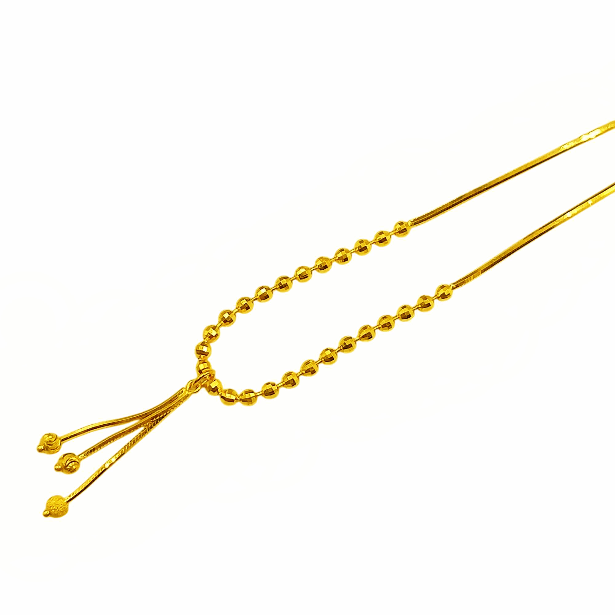 916 Gold Dangling Fancy Ball Necklace – Marina Goldsmith