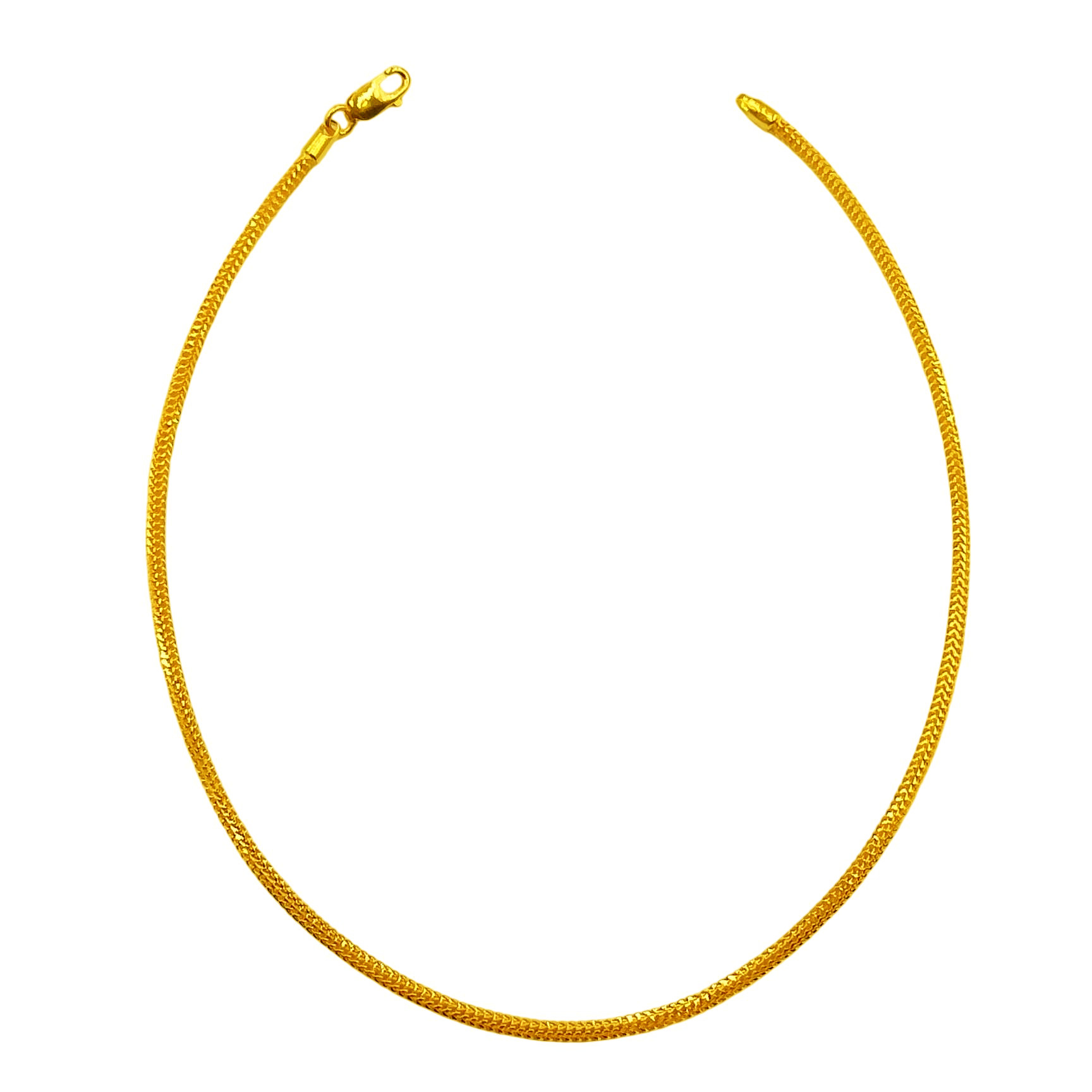 916 Gold Fox Tail Anklet ( 2mm ) – Marina Goldsmith