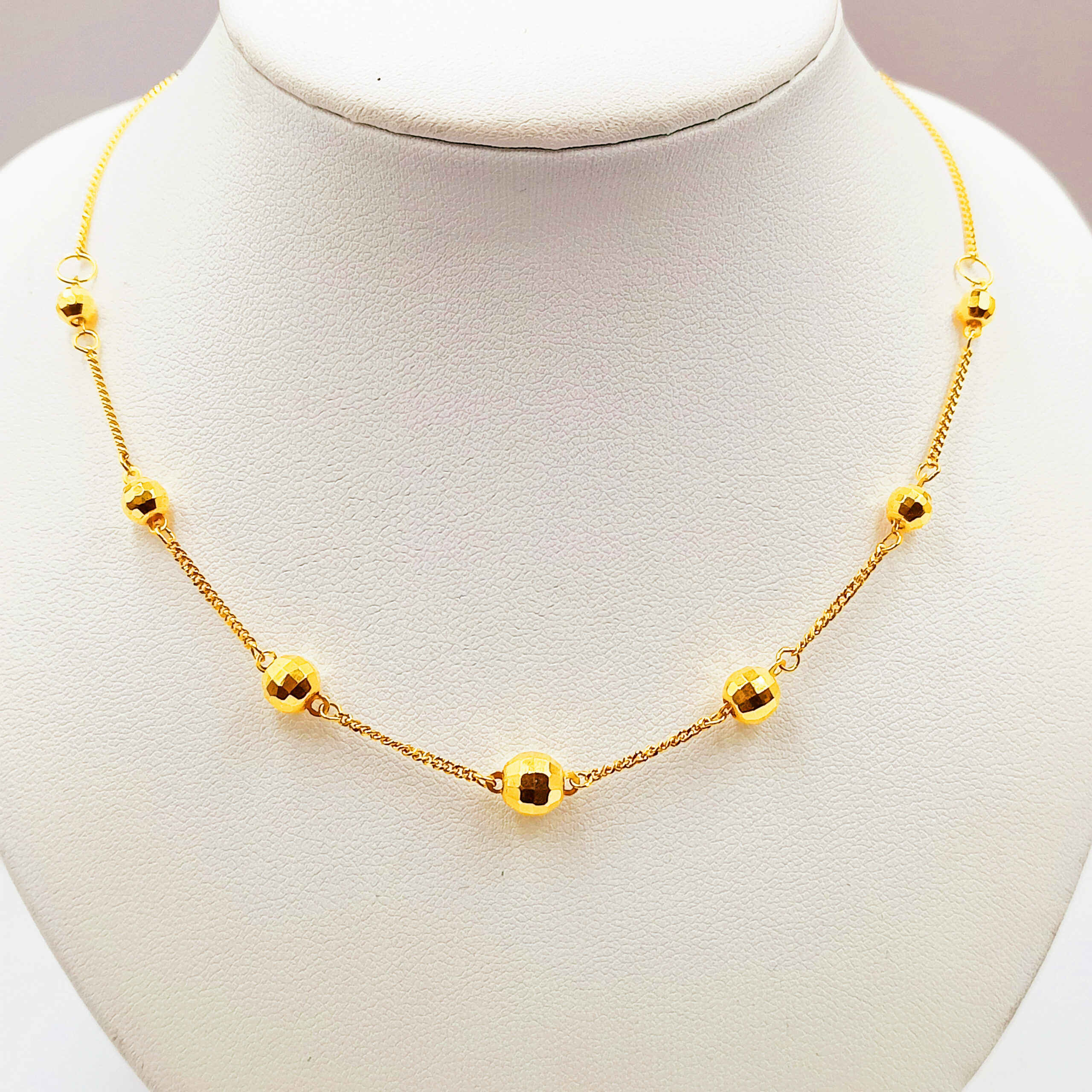 916 GOLD BEAD NECKLACE – Marina Goldsmith