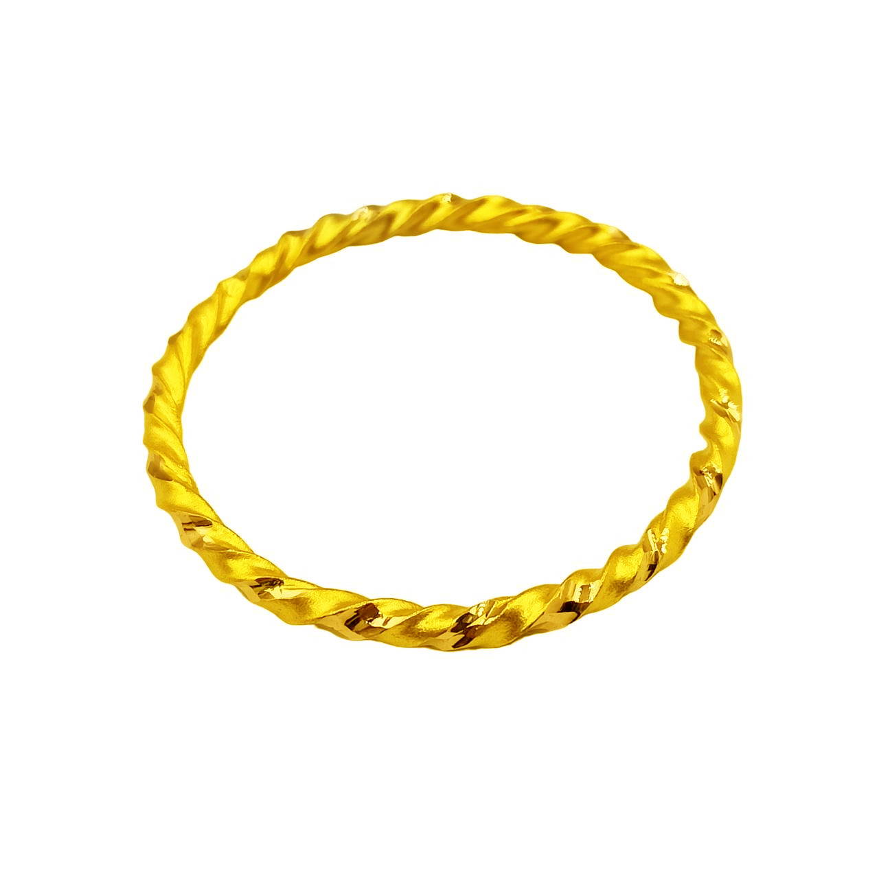 916 Gold Twisted Baby Bangle – Marina Goldsmith