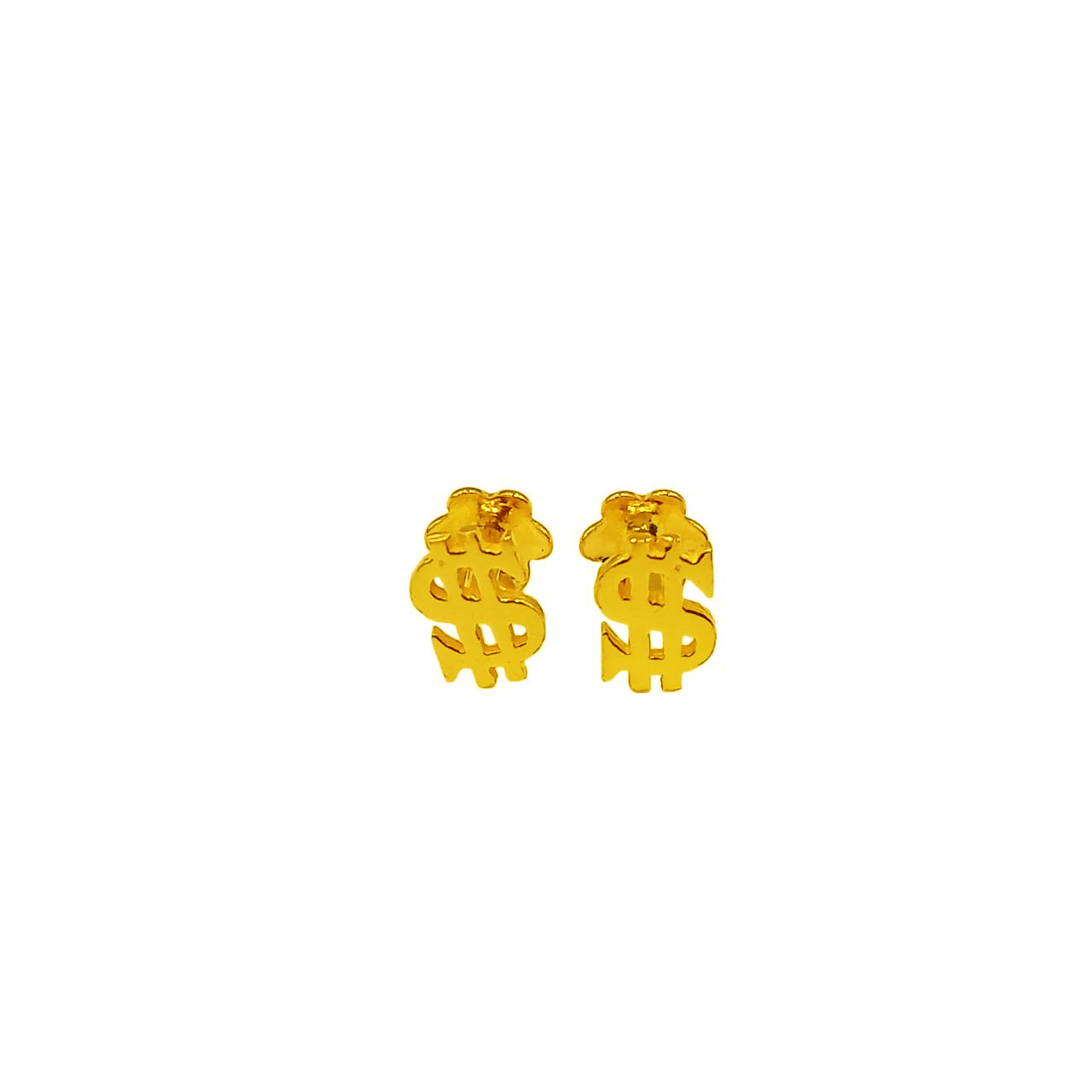 916 Gold Dollar Sign Stud Earrings – Marina Goldsmith