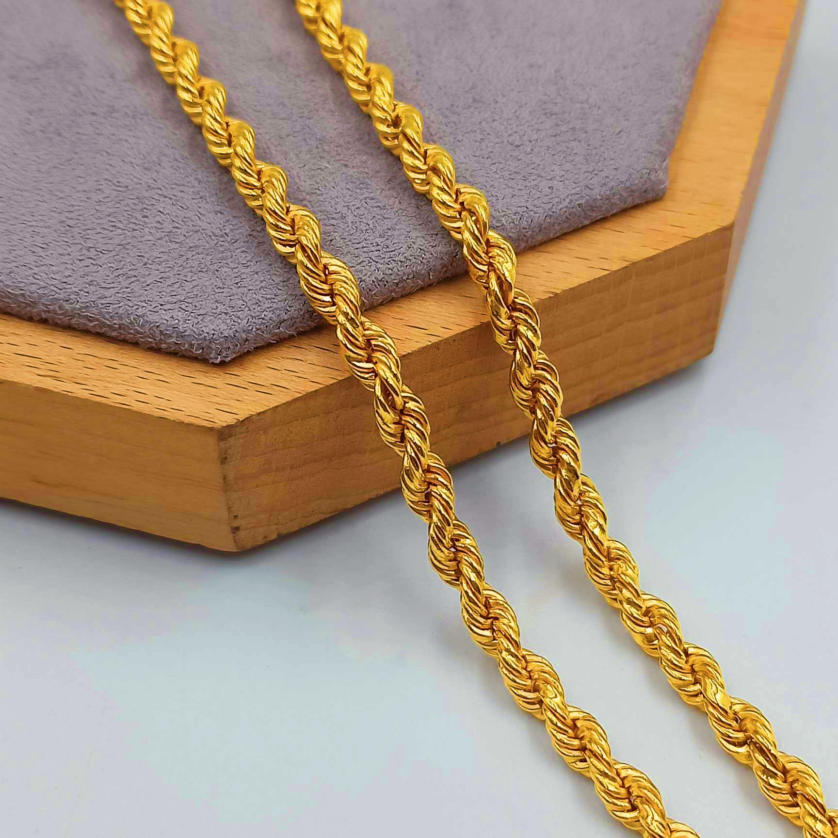 916 Gold Hollow Rope Chain (23gm+)