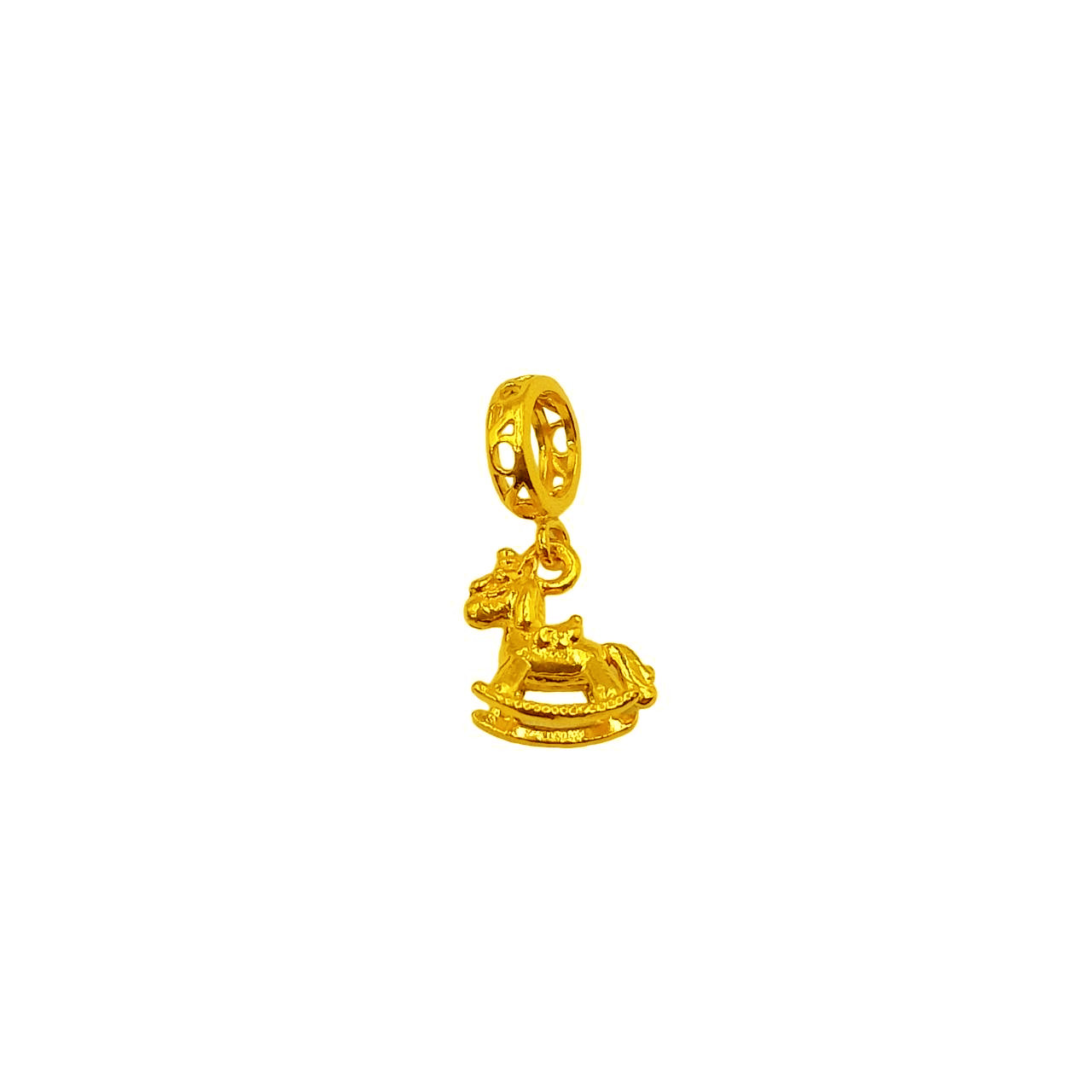 916 Gold Rocking Horse Pendant Charm – Marina Goldsmith
