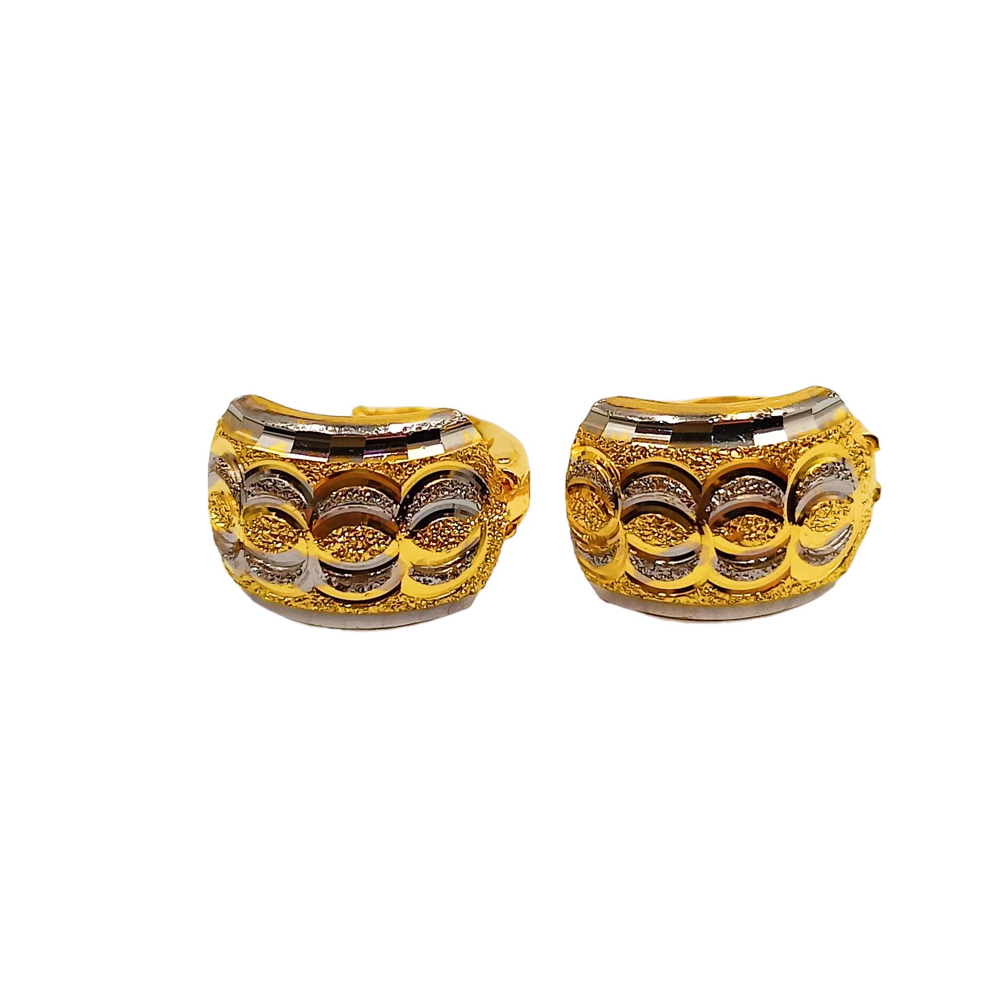 916 Gold Two Tone Spring Clip Earrings – Marina Goldsmith