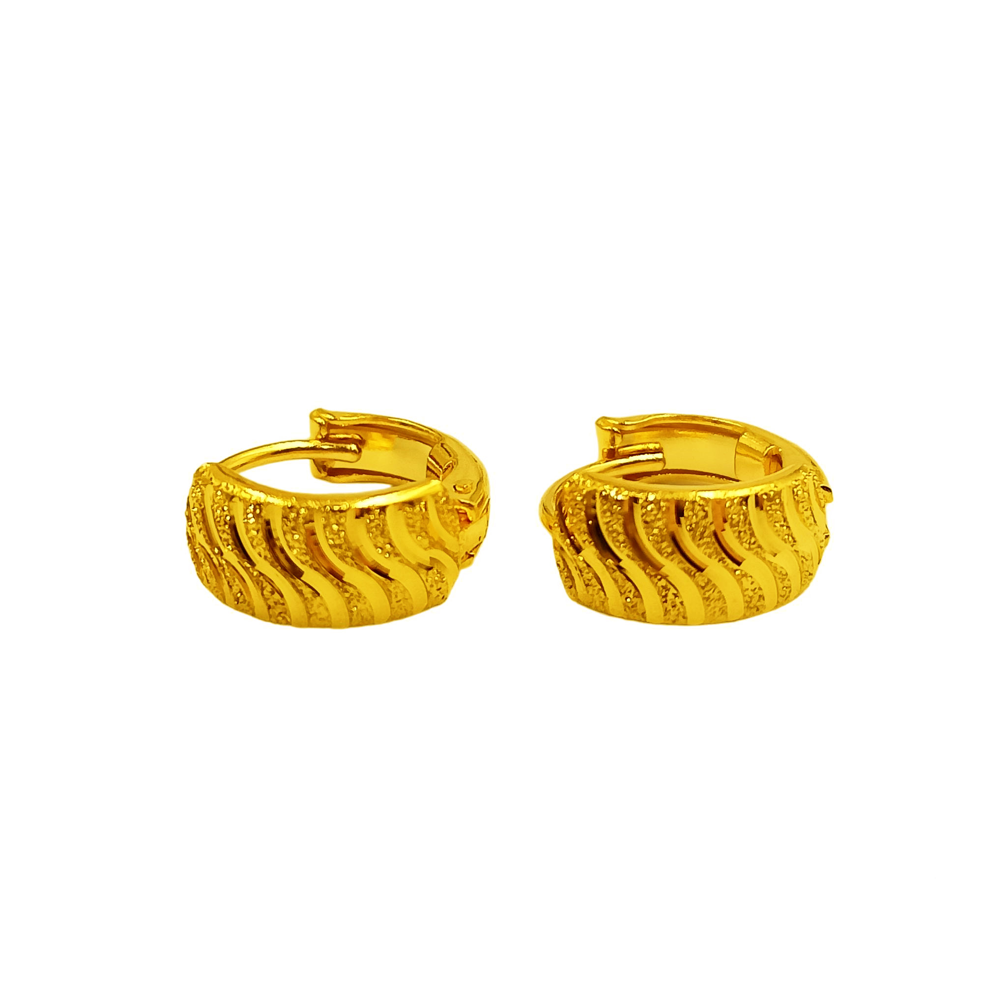 916 GOLD GLITTER WAVE SPRING CLIP EARRINGS – Marina Goldsmith