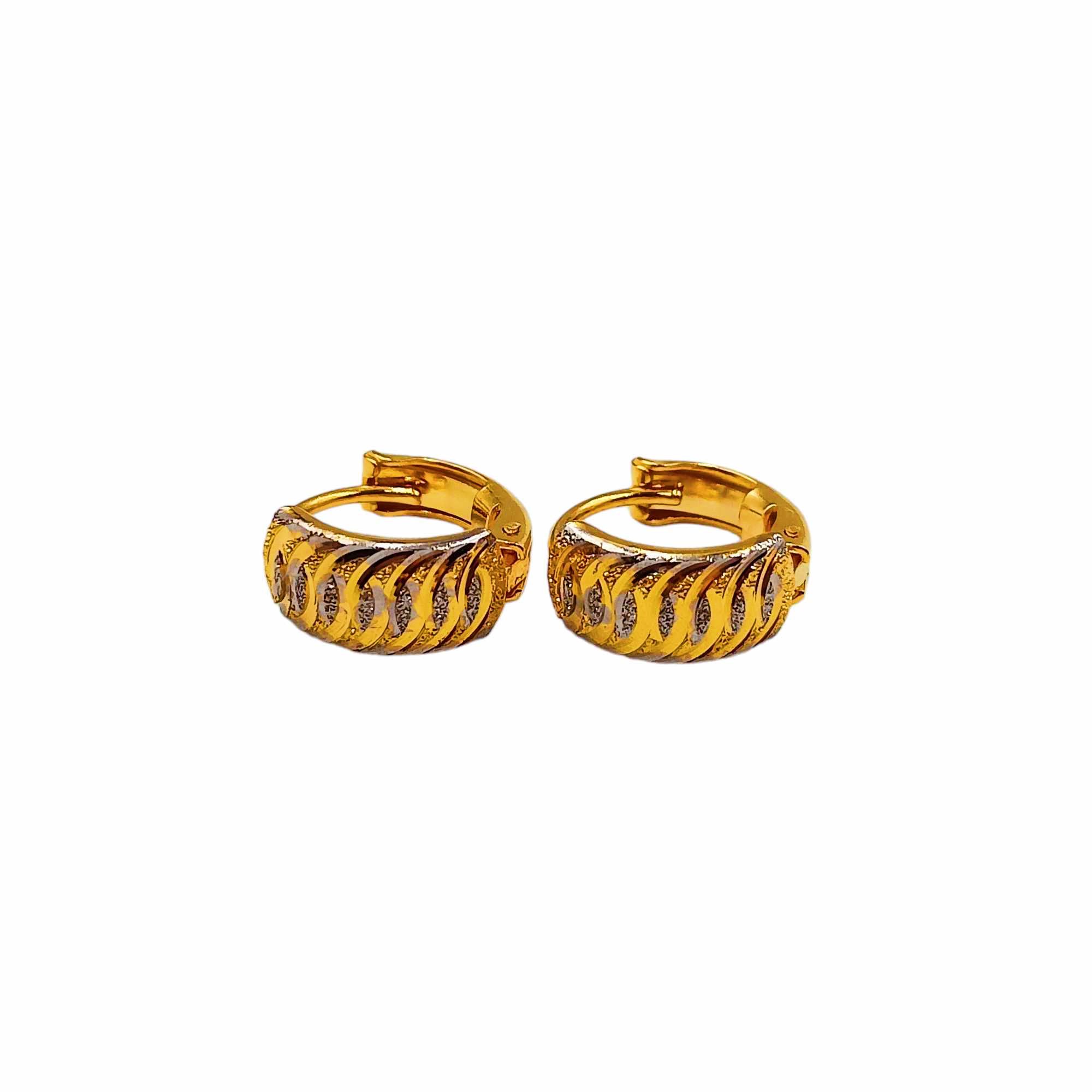 916 GOLD GLITTER STRIPE SPRING CLIP EARRINGS – Marina Goldsmith