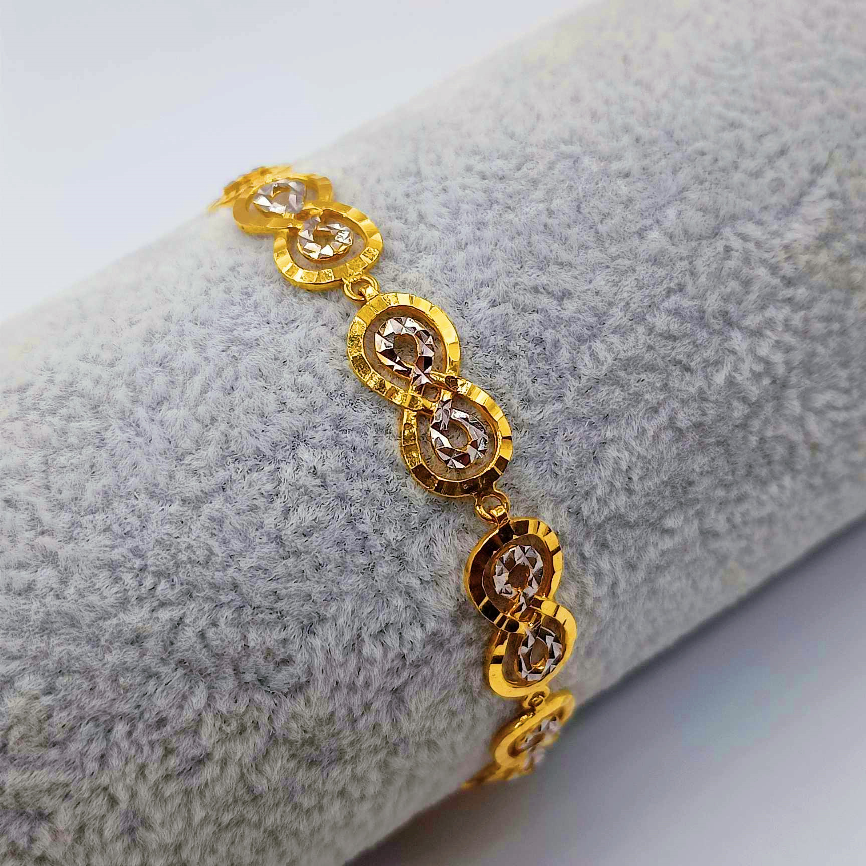 916 Gold Two Tone Casting Bracelet – Marina Goldsmith