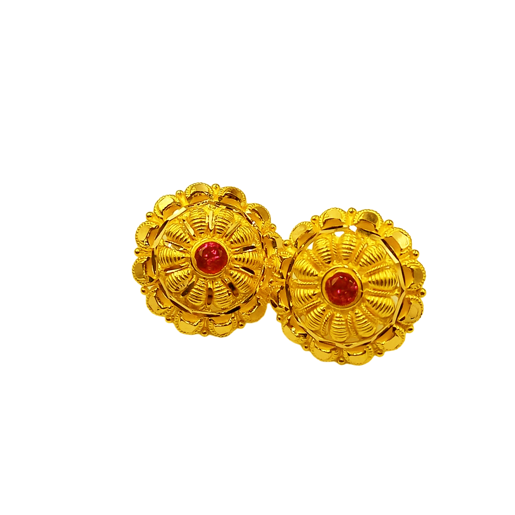 916 Gold Bombay Stud Earrings – Marina Goldsmith