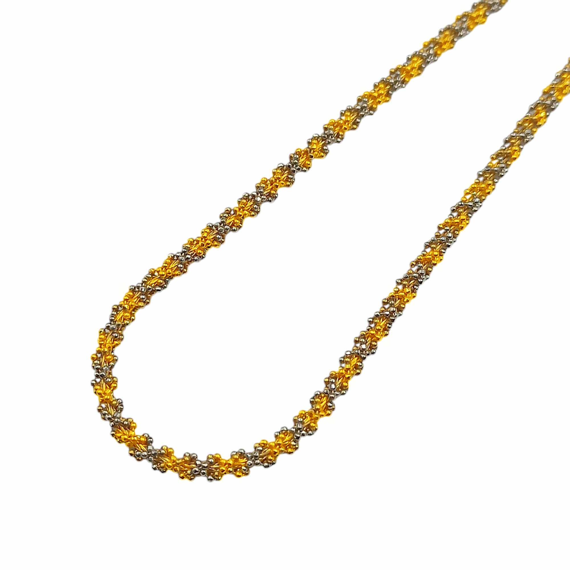 916 Gold Two Tone Beads Chain – Marina Goldsmith