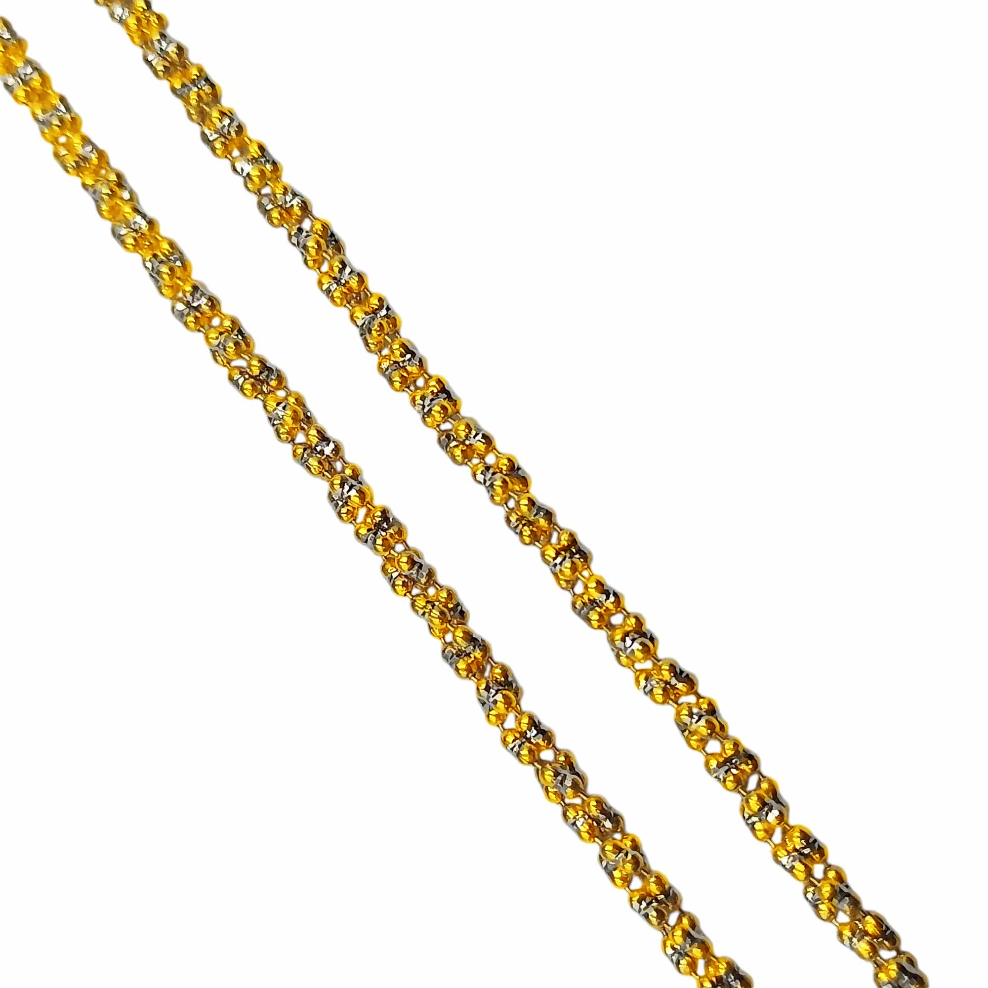 916 Gold Two Tone Beads Chain (2mm) – Marina Goldsmith