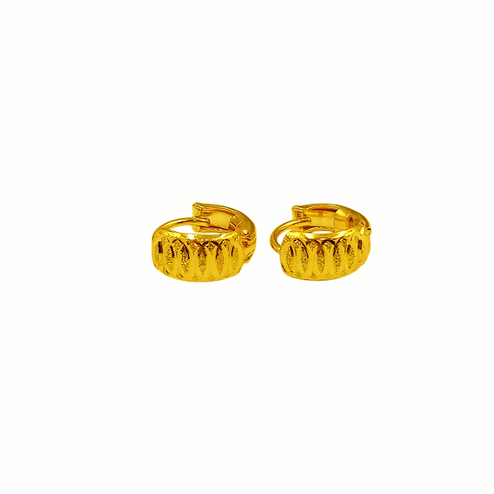 916 Gold Glitter Spring Clip Earrings (2gm+) – Marina Goldsmith