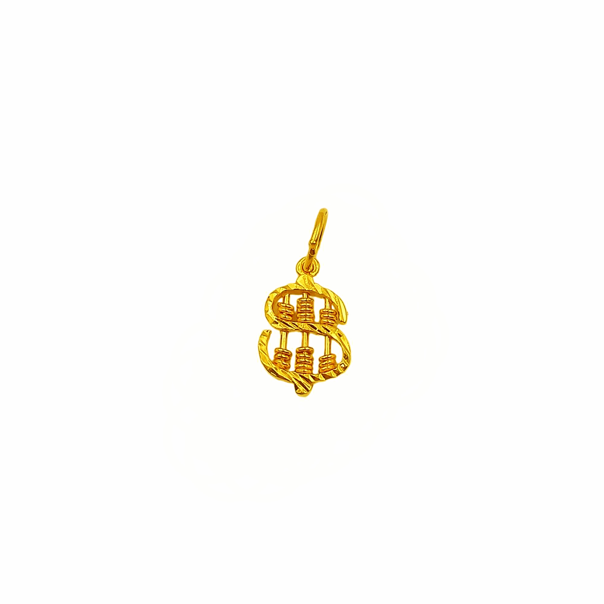916 GOLD DOLLAR SIGN ABACUS PENDANT – Marina Goldsmith