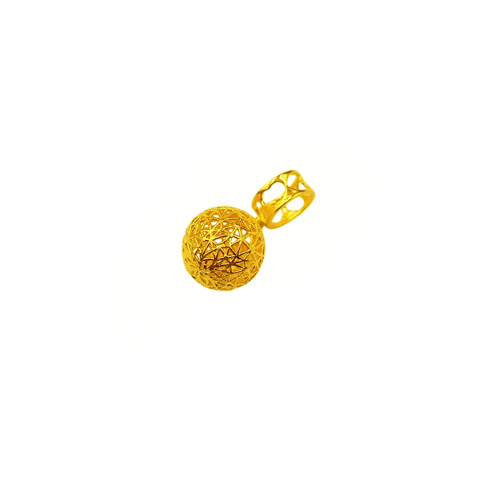 916 Gold Cobweb Ball Pendant Charm – Marina Goldsmith