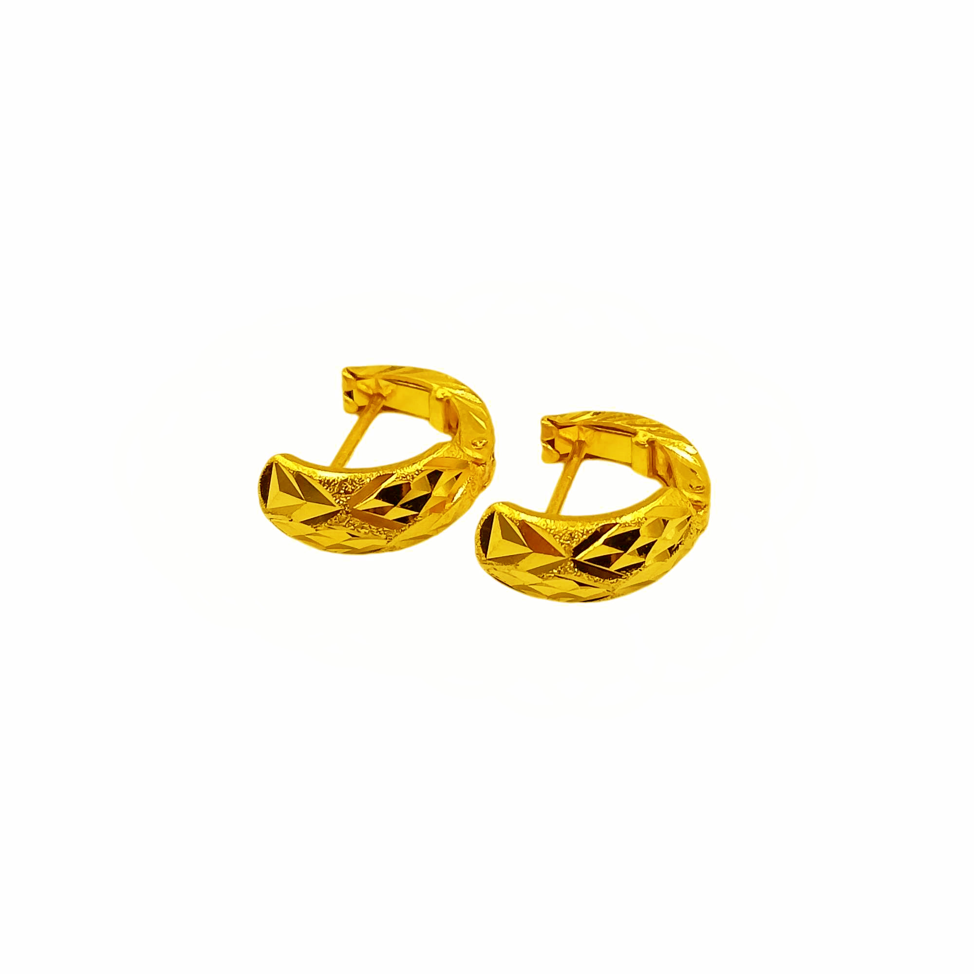 916 Gold Glitter Spring Clip Earrings – Marina Goldsmith