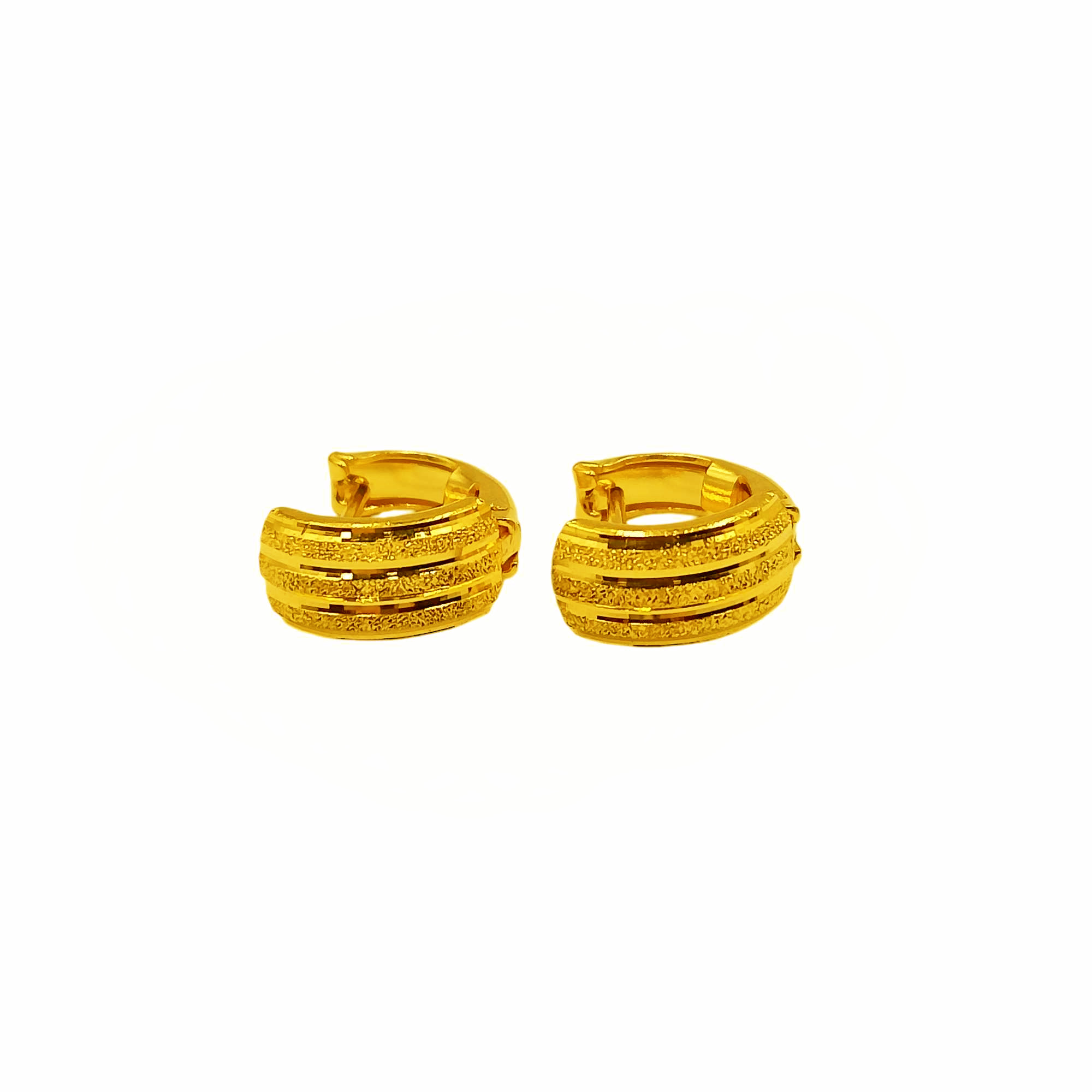 916 GOLD GLITTER STRIPE SPRING CLIP EARRINGS – Marina Goldsmith