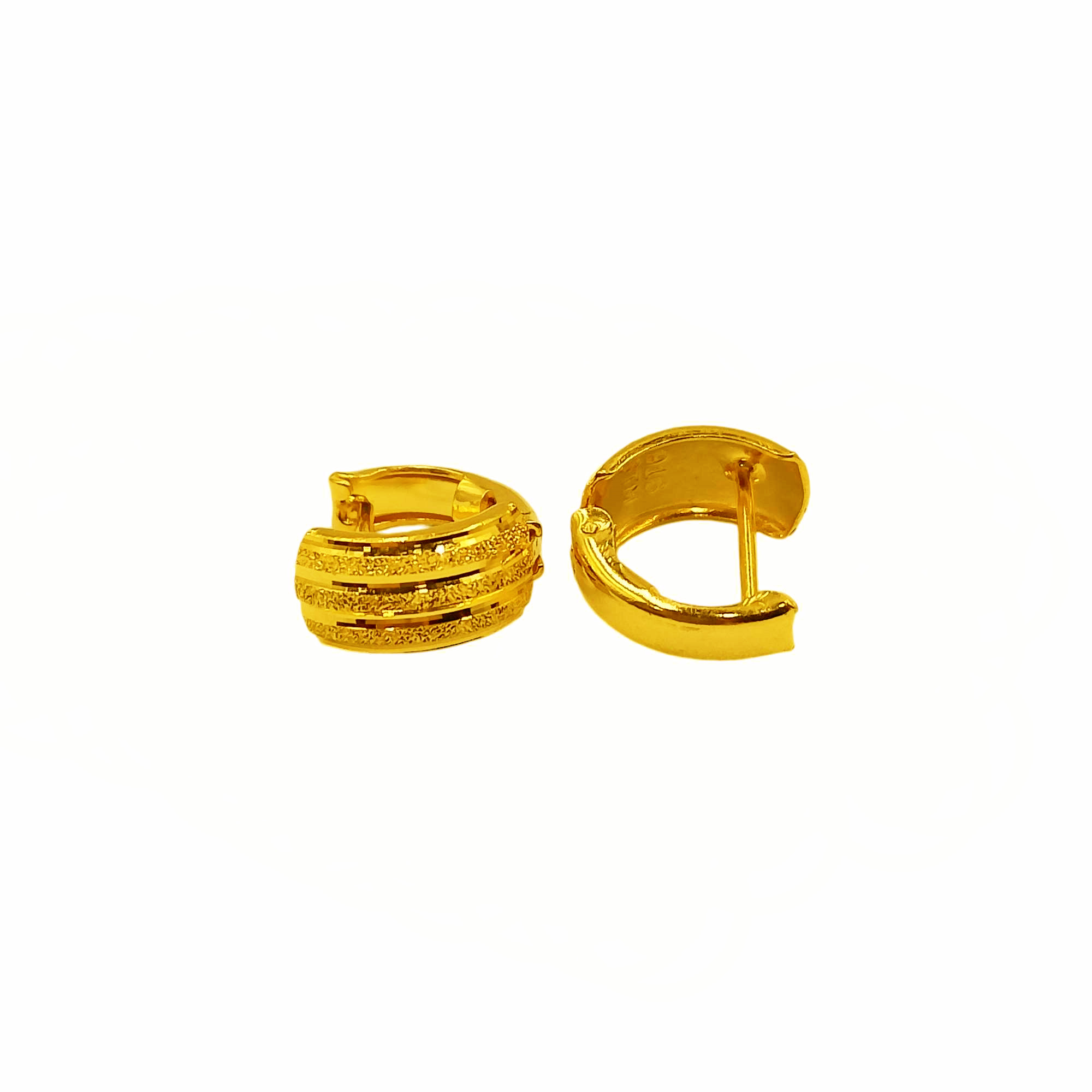 916 GOLD GLITTER STRIPE SPRING CLIP EARRINGS – Marina Goldsmith