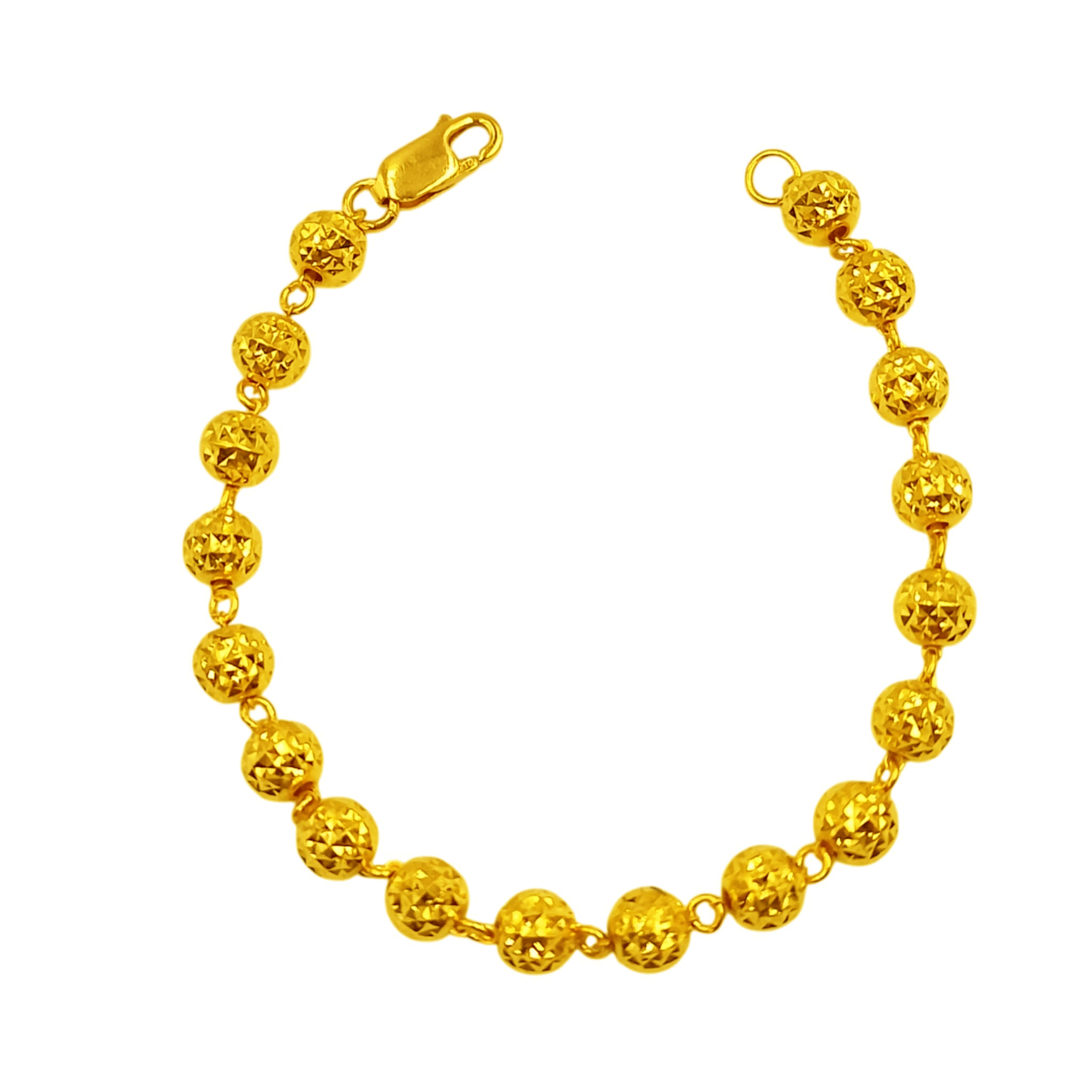 916 Gold Fancy Ball Bracelet (5mm)